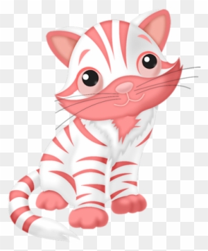 Pinky Peach Valentine - 3drose Cute Pink And White Cat Illustration ...