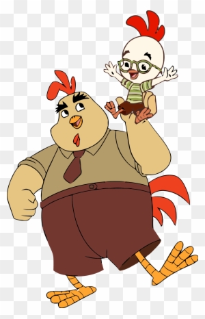 Chicken Little And Father Buck Clipart Png - Fathers Day With Chicken ...