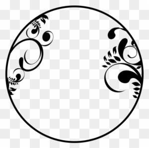 Black, Floral, Circle Frame - Circle - Free Transparent PNG Clipart ...