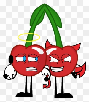 Cherries As Are Devil And Angel Vector By Thedrksiren - Inanimate ...