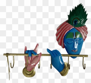 Wrought Iron Lord Krishna Key Holder - Illustration - Free Transparent ...