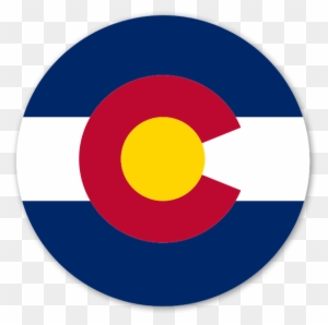 Colorado Circle Flag Sticker - Colorado Flag Circle - Free Transparent ...