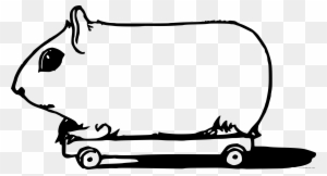 Guinea Pig Animal Free Black White Clipart Images Clipartblack - Guinea ...