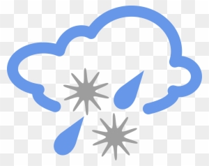Snow Cloud Clipart Black And White - Heavy Rain Weather Icon - Free ...