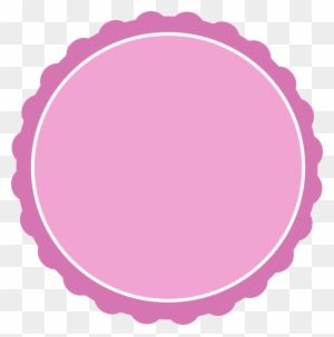 Pink Scallop Clip Art - Scalloped Circle Frame Clip Art Pink - Free ...