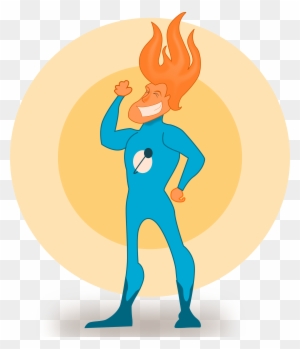 Cartoon, Flame, Free, Super, Flames, Hero - Flame Super Hero - Free ...