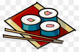 Sushi And Chopsticks Royalty Free Vector Clip Art Illustration - Sushi ...