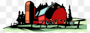 Cattle Silo Farm Barn Clip Art - Farm Barn Animals Free - Free ...
