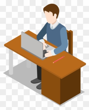Laptop Clipart Desk Clipart - Man With Laptop Clipart Png - Free ...