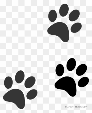 Grayscale Paw Print Animal Free Black White Clipart - Cat Paw Print ...