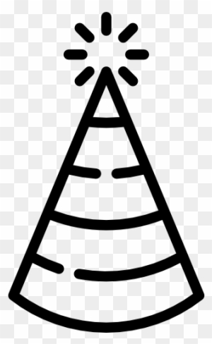 Party Hat Free Icon - Bday Hat Clipart Black And White - Free ...