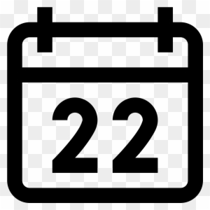 Calendar 22 Icon - Number - Free Transparent PNG Clipart Images Download