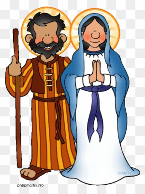 Joseph And Mary - Mary And Joseph Cartoon - Free Transparent PNG ...
