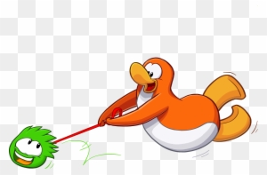 Penguingreen Puffle - Club Penguin Walking A Puffle - Free Transparent ...