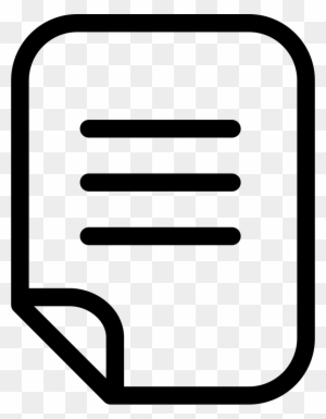 Rounded Paper With Text Lines And One Folded Corner - Icon - Free ...