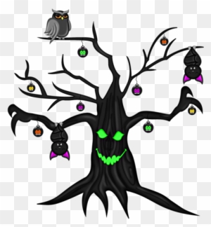 The Halloween Tree Drawing Clip Art - Halloween Clipart Tree - Free ...
