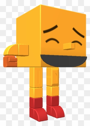 Pac Man A Smiley Wearing Nose An Orange Gloves And - Cartoon - Free ...