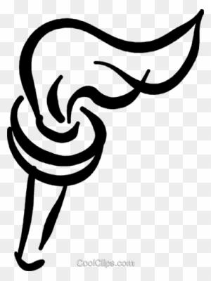 Vector Illustration Of Olympic Flame Commemorates Theft - Deped Torch ...