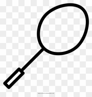 Badminton Racket Coloring Page - Racket - Free Transparent PNG Clipart ...