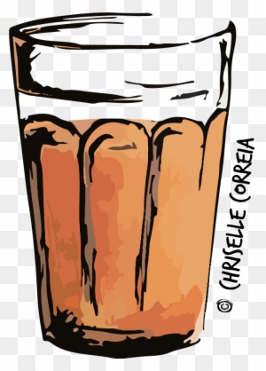 Cropped Once Upon A Chai Glass - Chai Glass Vector - Free Transparent ...