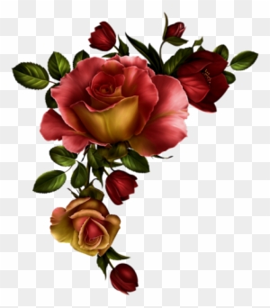 Red Roses Corner - Red Flower Corner Border - Free Transparent PNG ...