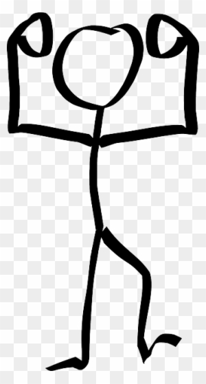 Stick Figure Clip Art - Muscle Man Cartoon Stickman - Free Transparent ...