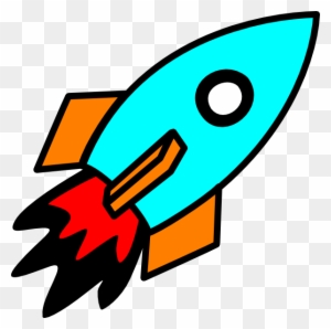 Two Window Rocket Clip Art At Clker Com Vector Clip - Blue Rocket ...