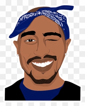 Tupac Shakur Sticker Rapper Telegram Clip Art - Tupac Shakur - Free ...