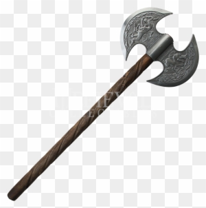 Drawn Axe Double Bladed Axe - Medieval Axe - Free Transparent PNG ...