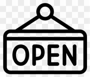 Open Sign Clipart - Open Sign Black And White - Free Transparent PNG ...