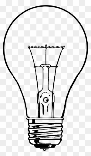 Medium Image - Simple Light Bulb Drawing - Free Transparent PNG Clipart ...
