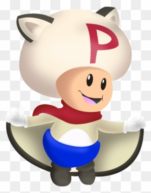 Blue Flying Toad - Super Mario Bros Flying Squirrel - Free Transparent ...