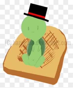 Turtle On Toast With A Top Hat By Hazeness - Illustration - Free ...