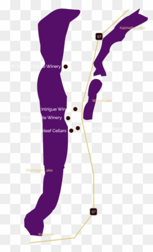 Wine Tour Map Showing Lake Country Wineries - Lavender - Free ...