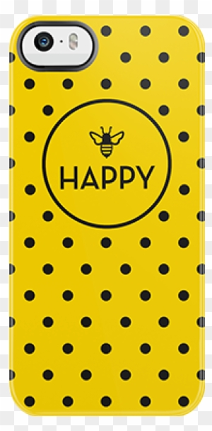 Bee Happy Dots Black Bezel Deflector - Polka Dot - Free Transparent PNG ...