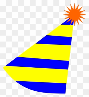 Rainbow Party Hat Yellow Clip Art - Transparent Background Birthday Hat ...