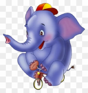 Purple Elephant Clip Art At Clker - Cute Circus Animals Png - Free ...