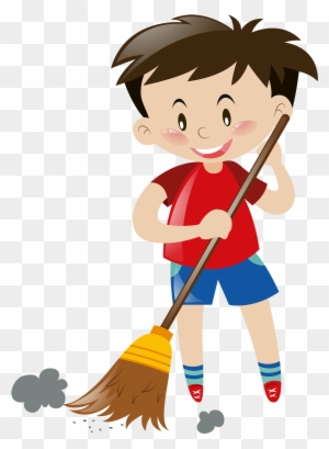 Sweeping The Floor Clipart Boy