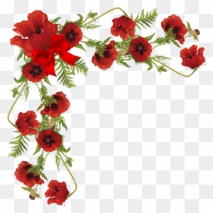 Flower Bordersart - Oriental Poppy - Free Transparent PNG Clipart ...