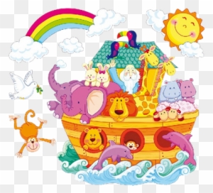 Clip Art Noah S Ark Animals Flood Clipart Pencil And - Noah's Ark ...
