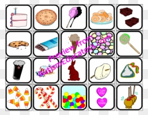 "sweet Snacks" Picture Cards For Autism - Candy Cane Clip Art - Free ...