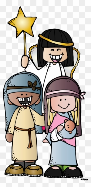 Black And White Nativity Clip Art - Merry Christmas Religious ...