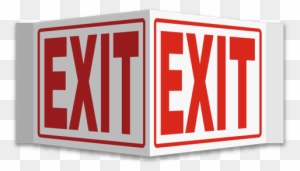 Exit 3-way Sign - Exit Sign - Free Transparent PNG Clipart Images Download