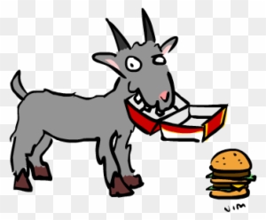 Goat Eating Garbage Cartoon - Free Transparent PNG Clipart Images Download