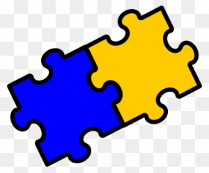 Puzzle Two Clip Art At Clker - Two Puzzle Pieces Clip Art - Free ...