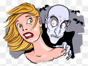 Vampire With His Victim Royalty Free Vector Clip Art - Cartoon Vampire ...