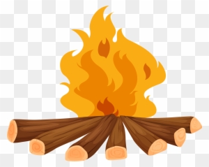 Fire Clipart Fuel - Cartoon Fire With Wood - Free Transparent PNG ...