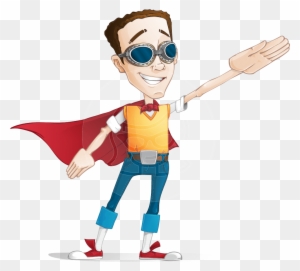 Victor Nerdbolt - Nerd Superhero Cartoon - Free Transparent PNG Clipart ...
