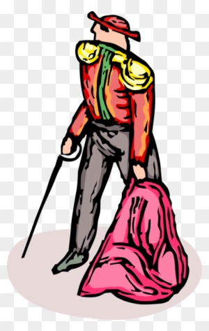 Vector Illustration Of Spanish Matador Toreador Bullfighter ...
