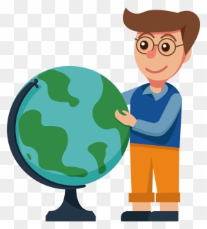 Geography Class Globe - Geography Teacher Cartoon - Free Transparent ...